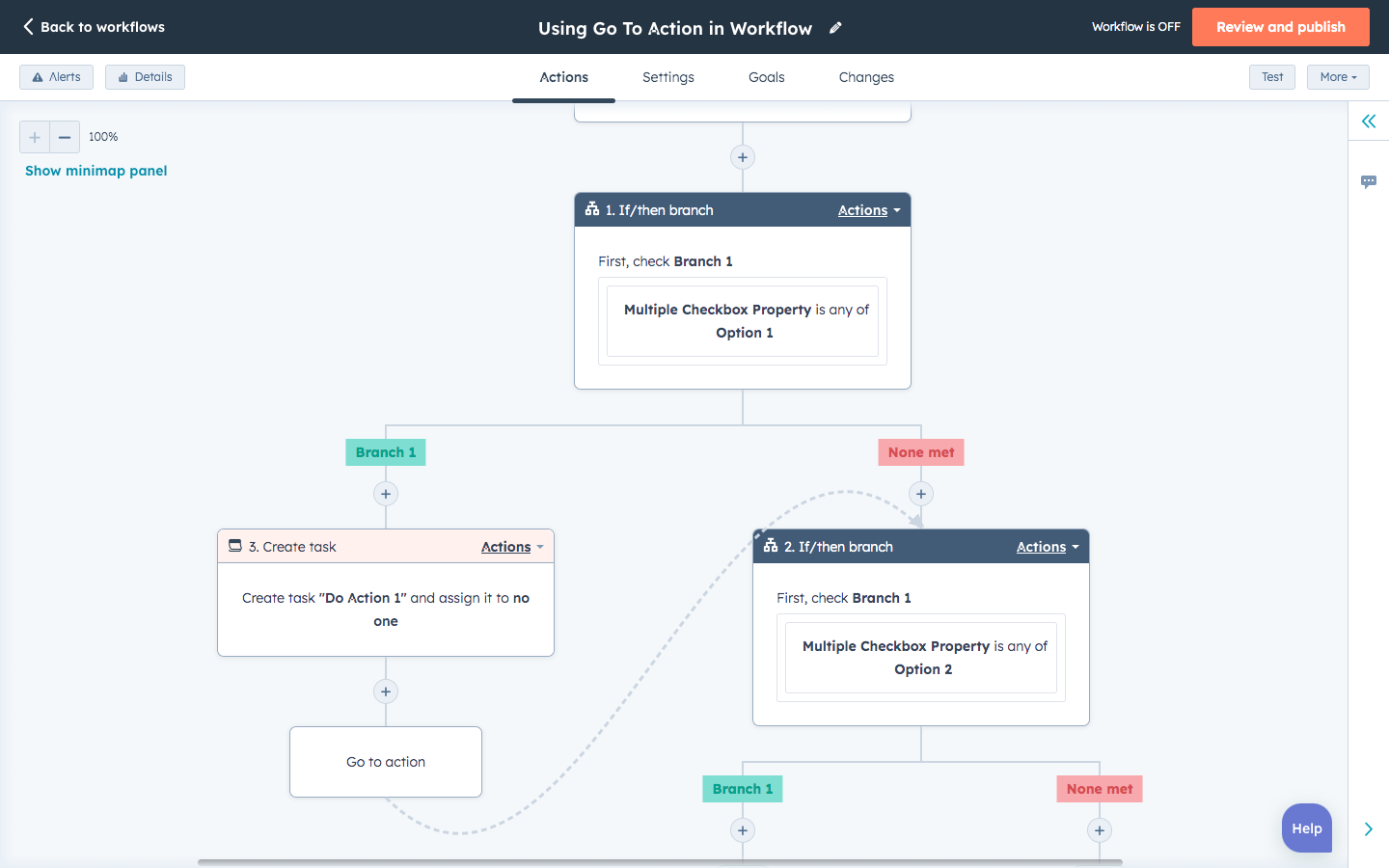 [TIP] HubSpot Workflows – 'Go to other action' improves your workflows